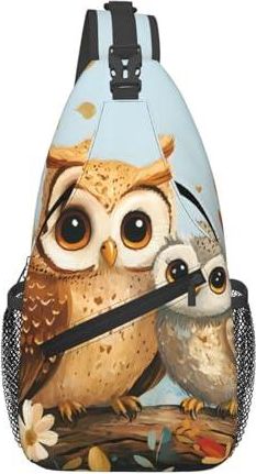 Generic Sacoche Tactique Chouette mignonne Multifonction Sac De Poitrine Mode Sac &agrave; Poitrine pour Homme Femme Randonn&eacute;e