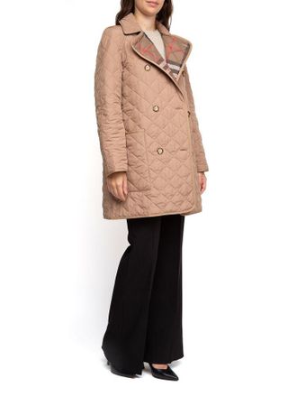 Burberry Quilted Coat - Camel