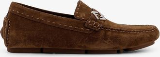 Fendi Driver Crosta suede loafers - FENDI - gender_Man