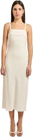 Patrizia Pepe Femme, Robes, Blanc, Taille: 42 FR Robe Midi Fluide