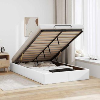 vidaXL vidaXL Cadre de lit ottoman sans matelas blanc 120x190 cm similicuir