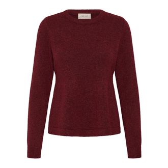 Cream Rundhals-Strickware - - Knitwear - Damen - Rot - XS