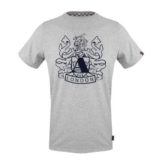 Aquascutum T-Shirt f&uuml;r Herren, Rundhalsausschnitt, Jersey (Grau)