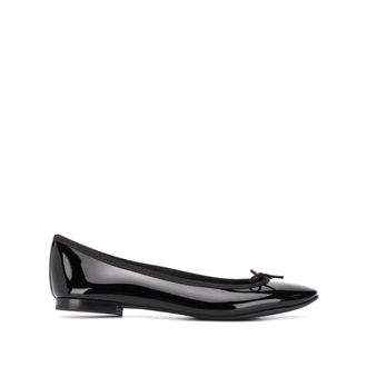 Repetto Bow Detail Patent Ballerina Shoes