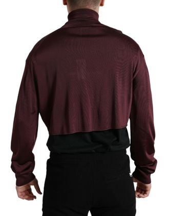 Dolce & Gabbana Mens Viscose Turtleneck Maroon