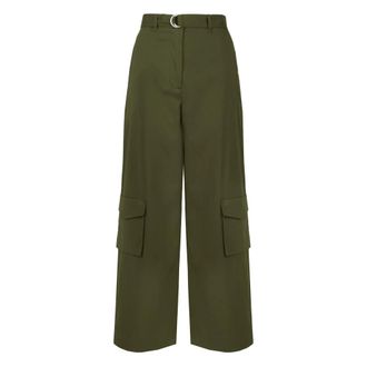 Bomboogie Femme, Pantalons, Vert, Taille: 40 FR Cargo Palazzo Pants