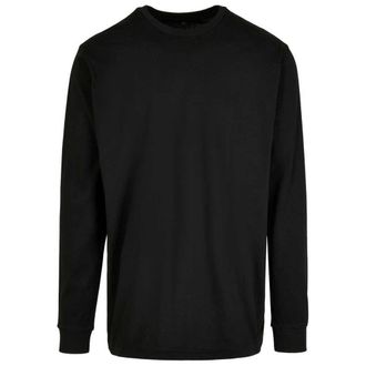 Build Your Brand Organic Longsleeve with Cuffrib Black L