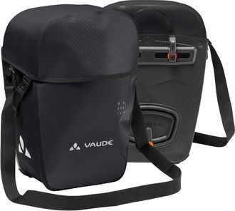 Vaude Aqua Back Pro - Fahrradtasche - 2 Hinterradtaschen (2x24 Liter) in schwarz - wasserdicht, einfache Befestigung - Made in Germany