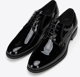 Wittchen Herren-Derbyschuhe aus Lackleder in Schwarz