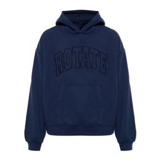 Rotate Rotate Birger Christensen, Femme, Sweatshirts et sweats &agrave; capuche, Bleu, Taille: 40 FR Sweat &agrave; capuche