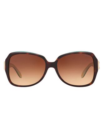 Ralph Lauren Collection lunettes de soleil &agrave; effet &eacute;caille de tortue - Marron