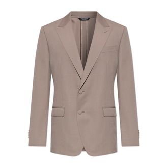 Dolce & Gabbana Homme, Vestes, Beige, Taille: XL Blazer en laine avec fente simple