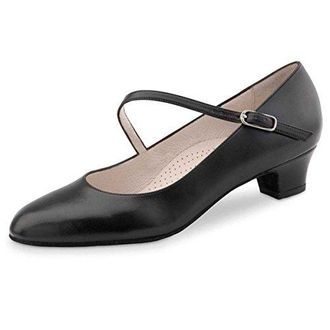 Werner Kern Femmes Chaussures de Danse Cindy - Cuir Noir - 3.4 cm [UK 4]