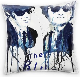 Paul Sinus Art The Blues Brothers Deko Kissen mit F&uuml;llung 40x40cm f&uuml;r Couch Sofa Lounge Zierkissen - Dekoration zum Wohlf&uuml;hlen