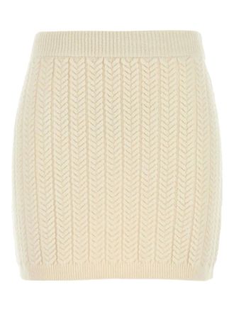 Sportmax minijupe en maille torsadée - Tons neutres