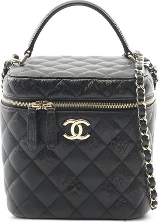 Chanel petit sac matelassé à sangle en chaîne - Noir