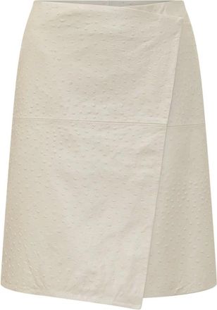 Loulou Studio Femme, Jupes, Blanc, Taille: 36 FR Gora Wrap Skirt