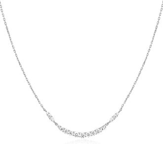 Ania Haie Damen Halskette MISS TWINKEL aus 925 Sterling Silber, besetzt mit 17 Zirkonia Pavé, Größe: 40 cm + 5 cm Verlängerung, inkl. Geschenkverpackung