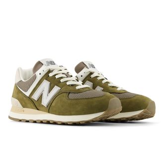 New Balance Sneaker NEW BALANCE 574, Damen, Gr. 37,5, calcium, Leder, Synthetik, Textil, Schuhe Sneaker, mit Gummilaufsohle, Topseller