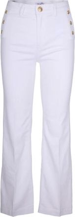Liu Jo Femme, Jeans, Blanc, Taille: W26 Jeans Flare en Denim Stretch