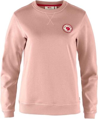 Fj&auml;llr&auml;ven Damen 1960 Logo Badge Sweatshirt, Chalk Rose, L