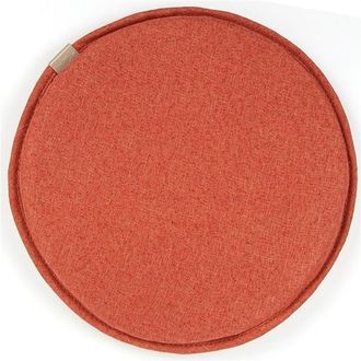 Generic Kissen f&uuml;r Esszimmerst&uuml;hle 1/2/4er-Pack Runde Stuhlkissen mit B&auml;ndern Runde Hockerkissen Sitzkissen f&uuml;r Barhocker Stuhlpolster (Goldorange, 35 x 3 cm 