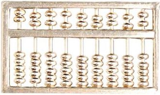 BESTONZON Pendentif en Laiton &agrave; Abaque Vintage, Porte-cl&eacute;s D&eacute;coratif Bureau, Mini Ornement Math&eacute;matique, Accessoire Artisanal L&eacute;ger et Portable pour Paquet, Cha