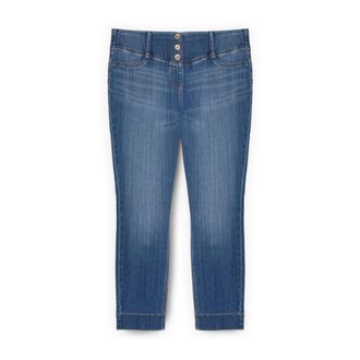 Fiorella Rubino Denim Jeggings mit Zierkn&ouml;pfen - - Jeans - Damen - Blau - L