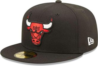 New Era x NBA Mens Chicago Bulls Team Color 59Fifty Fitted Hat Black 7 1/2