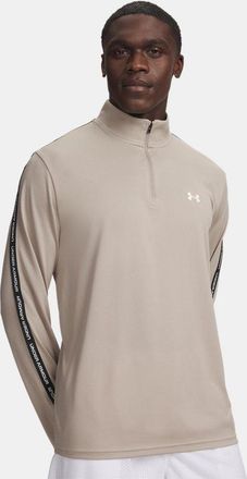Under Armour Tech Taping Oberteil mit.5-Zip f&uuml;r Herren Timberwolf Taupe / Schwarz / Wei&szlig; XXL