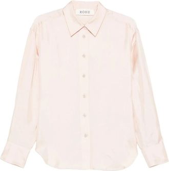 R&oacute;he Femme, Blouses et Chemises, Rose, Taille: 38 FR Silk Shirt