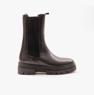 Tommy Hilfiger MONOCHROMATISCHE Damenstiefel Schwarz
