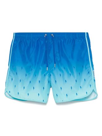 Neil Barrett Micro Bolts Badeshorts - Blau