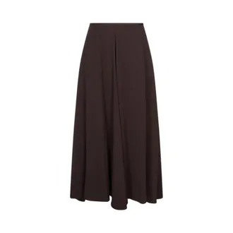 Agnona Femme, Jupes, Brun, Taille: 44 FR Gonna Matt Silk Blend