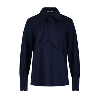 Chlo&eacute; Chemise &agrave; manches longues avec avant - Femme - Blouses et Chemises - Bleu - Taille: 36 FR