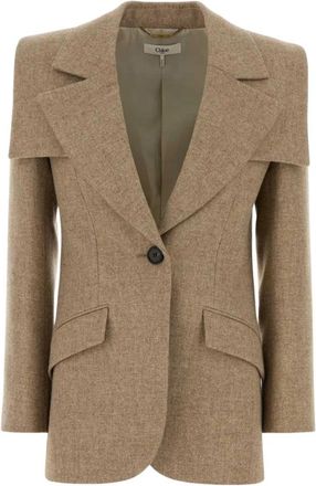 Chlo&eacute; Stretch Woll-Blazer - - Jackets - Damen - Beige - S
