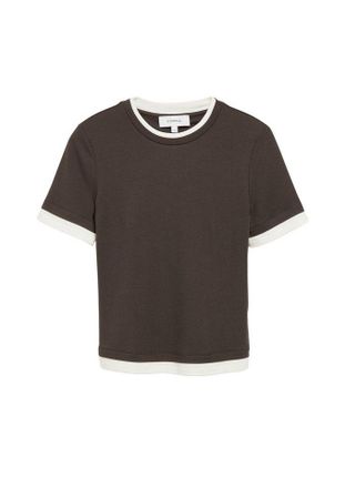 Comma Kurzarmshirt T-Shirt Softes T-Shirt in Layering-Optik