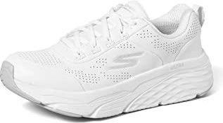 Skechers Femme Max Cushioning Elite-Step Up Baskets, Blanc (White Leather/Silver Trim WSL), 38.5 EU