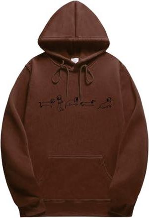 Generic Sweat-shirt surdimensionn&eacute; pour femme - Sweat &agrave; capuche &agrave; manches longues - Pull vintage Harajuku Streetwear - Veste &agrave; capuche 2026 - Automne - Hiver 