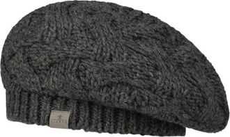 Lierys Béret en Tricot Jesila Femme - Made in Germany Bonnet pour lhiver Laine Automne-Hiver Hiver - Taille Unique Anthracite