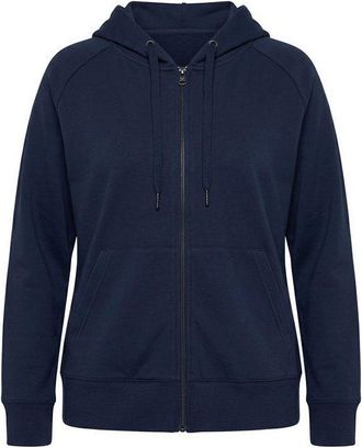 Ulla Popken Sweatjacke Sweatjacke Kapuze K&auml;ngurutasche Langarm
