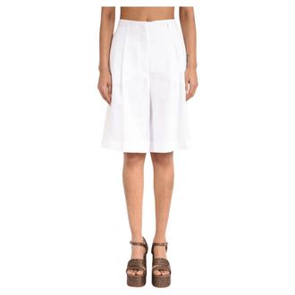 Max Mara Femme, Shorts, Blanc, Taille: 44 FR Wide Leg Long Shorts