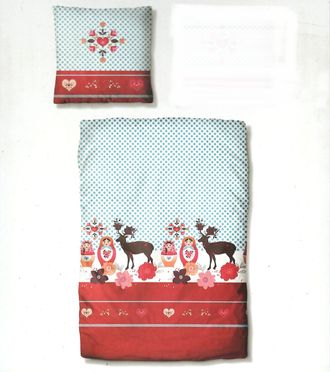 Auro Hometextile heine-home (auro) Baumwolle Renforce Bettw&auml;sche Bettgarnitur 135x200 (46490)