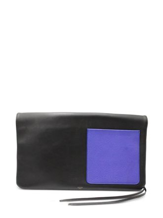Celine Clutch mit Klappe - Schwarz
