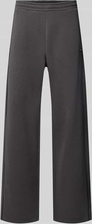 Review Straight Fit Sweatpants aus reiner Baumwolle mit Label-Patch
