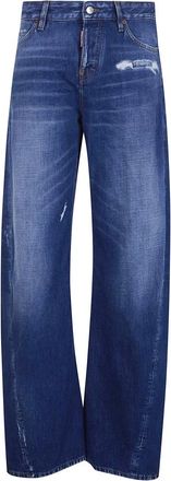 Dsquared2 Femme, Jeans, Bleu, Taille: 36 FR Loose Twst Jeans