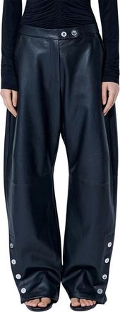 Sportmax Pantalon en cuir Cinepresa - Femme - Pantalons - Noir - Taille: 38 FR