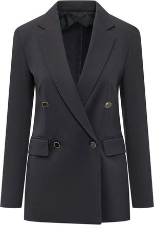 Max Mara Femme, Vestes, Bleu, Taille: 42 FR Blazer Crois&eacute; Tailleur