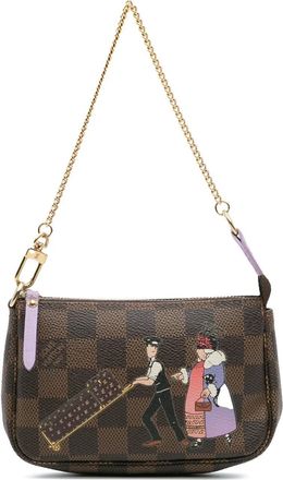 Louis Vuitton Crossbody Bags - Damier Ebene Illustre Mini Pochette Accessories - Gr. unisize - in Braun - f&uuml;r Damen
