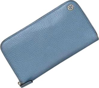 Gucci Portefeuille long (bi-pli) doccasion - Femme - Pre-owned - Bleu - Taille: ONE Size